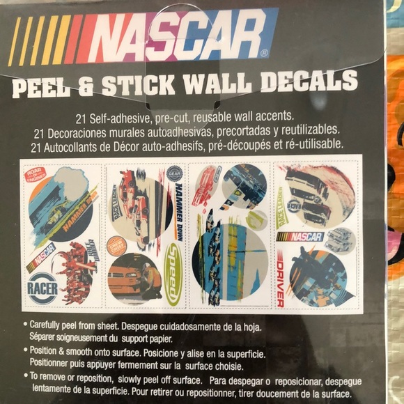 York | Accessories | Nascar Peel And Stick Wall Decals | Poshmark